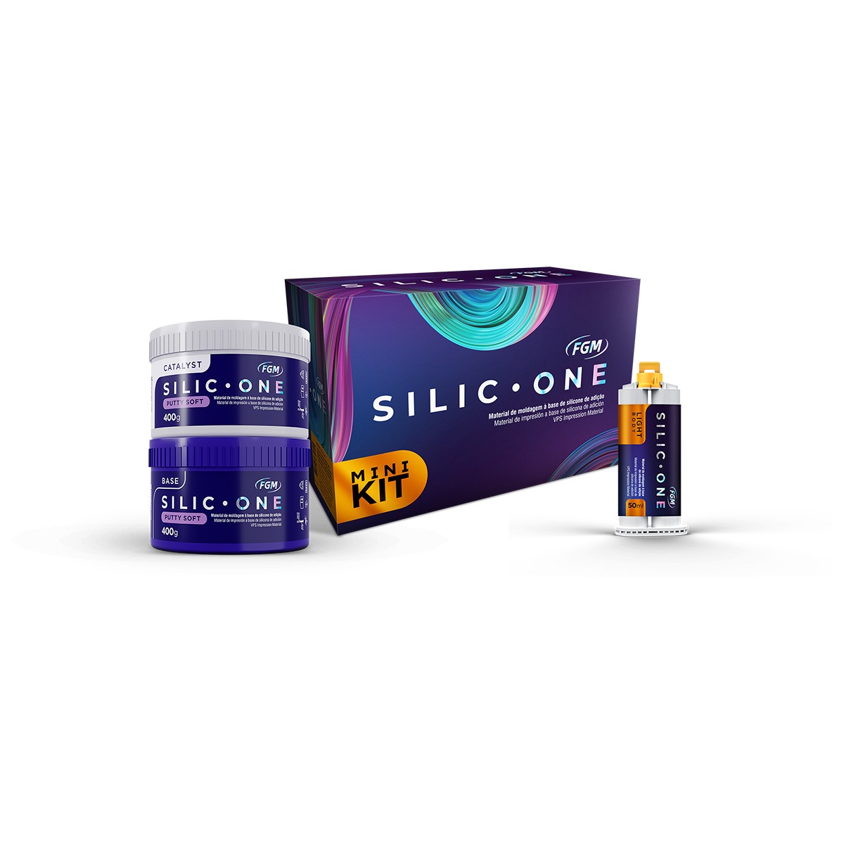 MINI KIT MATERIAL DE MOLDAGEM SILIC ONE (BASE+CATALISADOR+FLUÍDO) - FGM ...