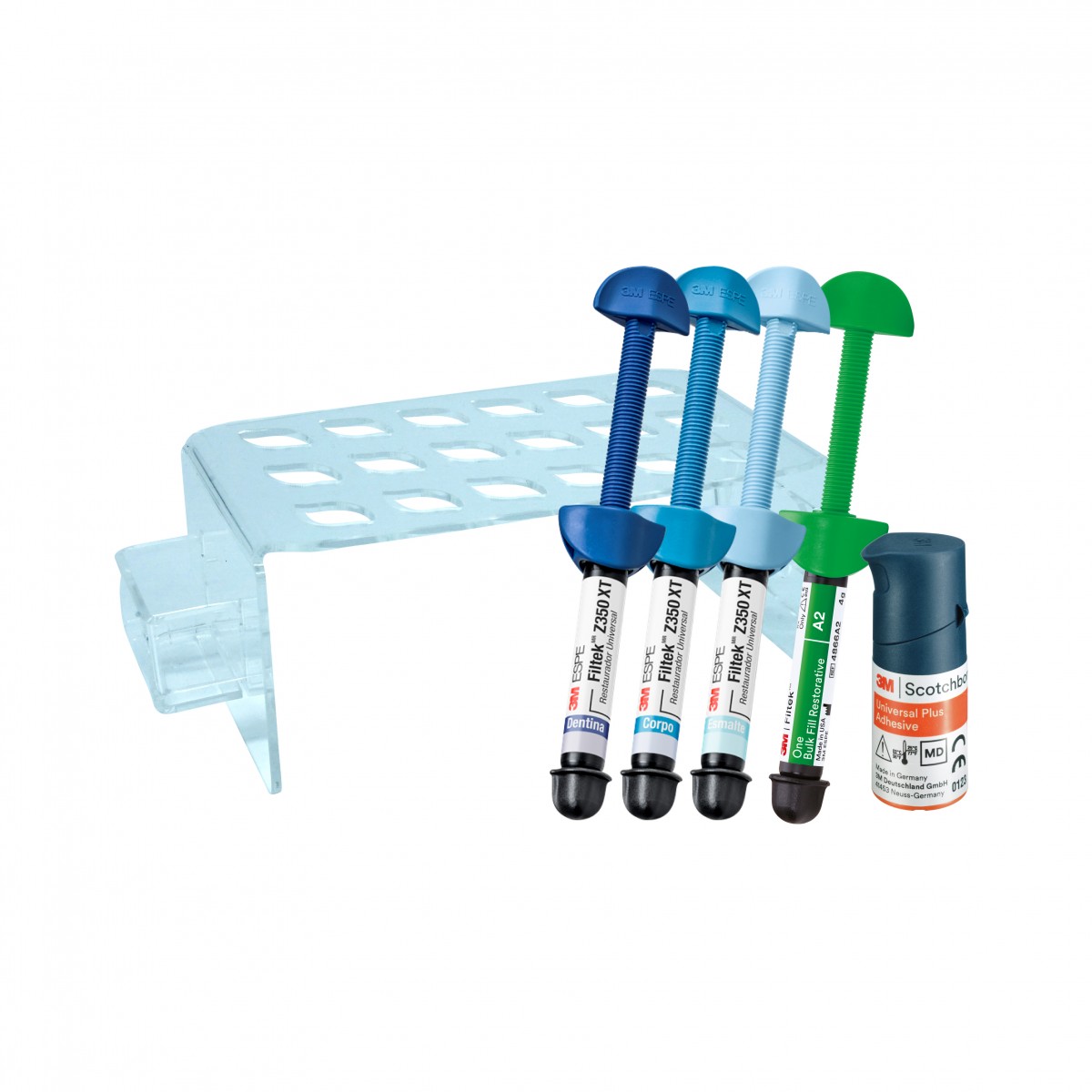 KIT RESINA FILTEK Z350 XT + BULK FILL ONE + SCOTCHBOND UNIVERSAL PLUS ...