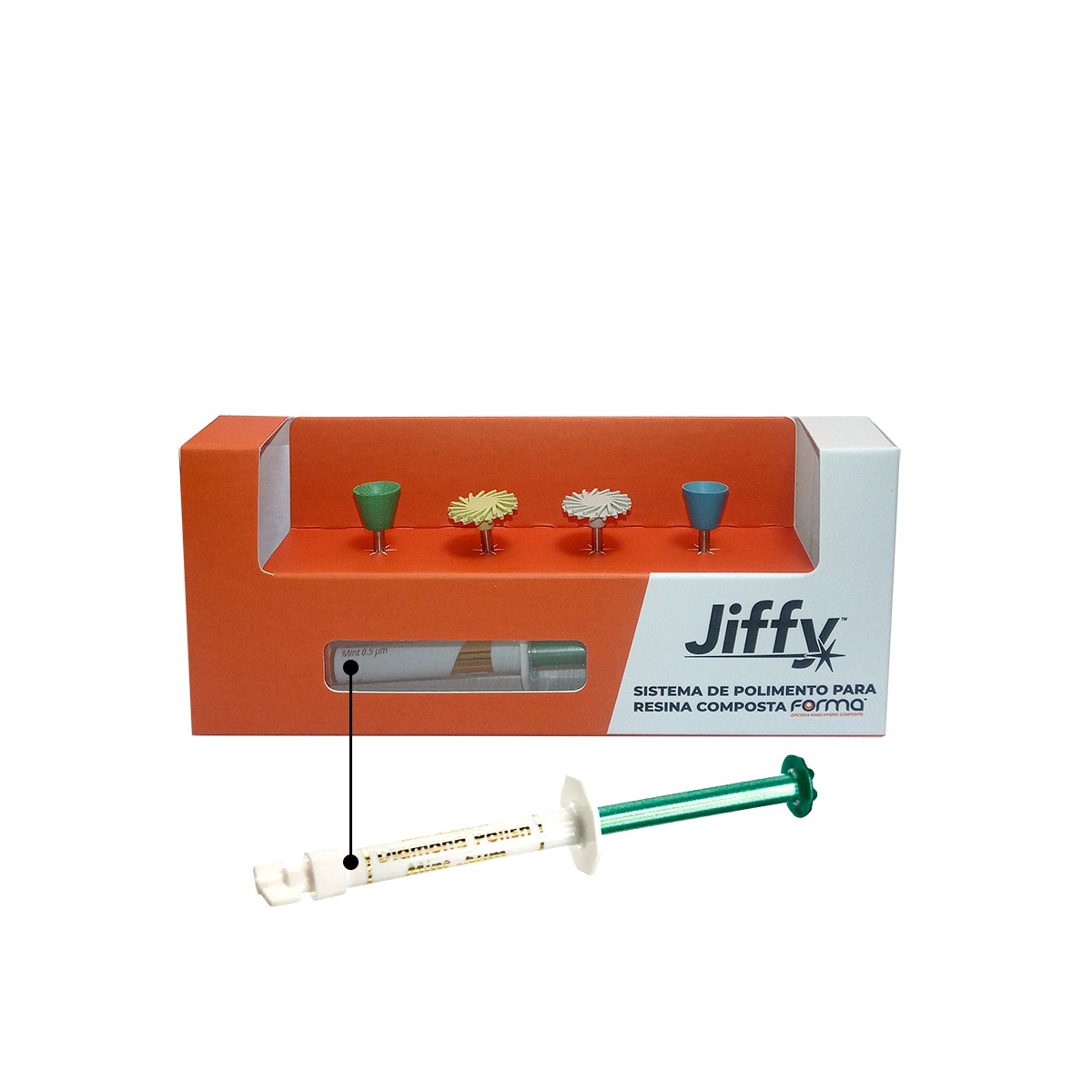 KIT JIFFY SISTEMA POLIMENTO RESINA FORMA - ULTRADENT (KIT)