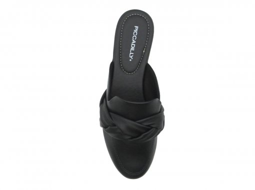 Mule Feminina Piccadilly 104014 Preto | Dtalhe Calçados