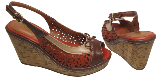 Sandália Anabela Tamanho Grande Marlinês 3847B | Dtalhe Caçados