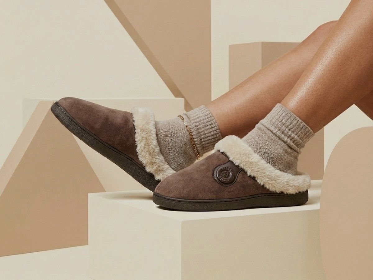 Pantufa Quarto Feminina Leffa Tecido Peluciado Forrada Lã 784