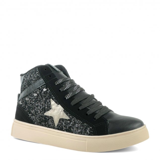 Tênis Cano Alto Glitter Via Marte Feminino 082-013-04 - Lojas Khalil!