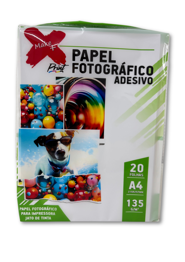 PAPEL FOTOG.A4 20F.135G ADESIVO