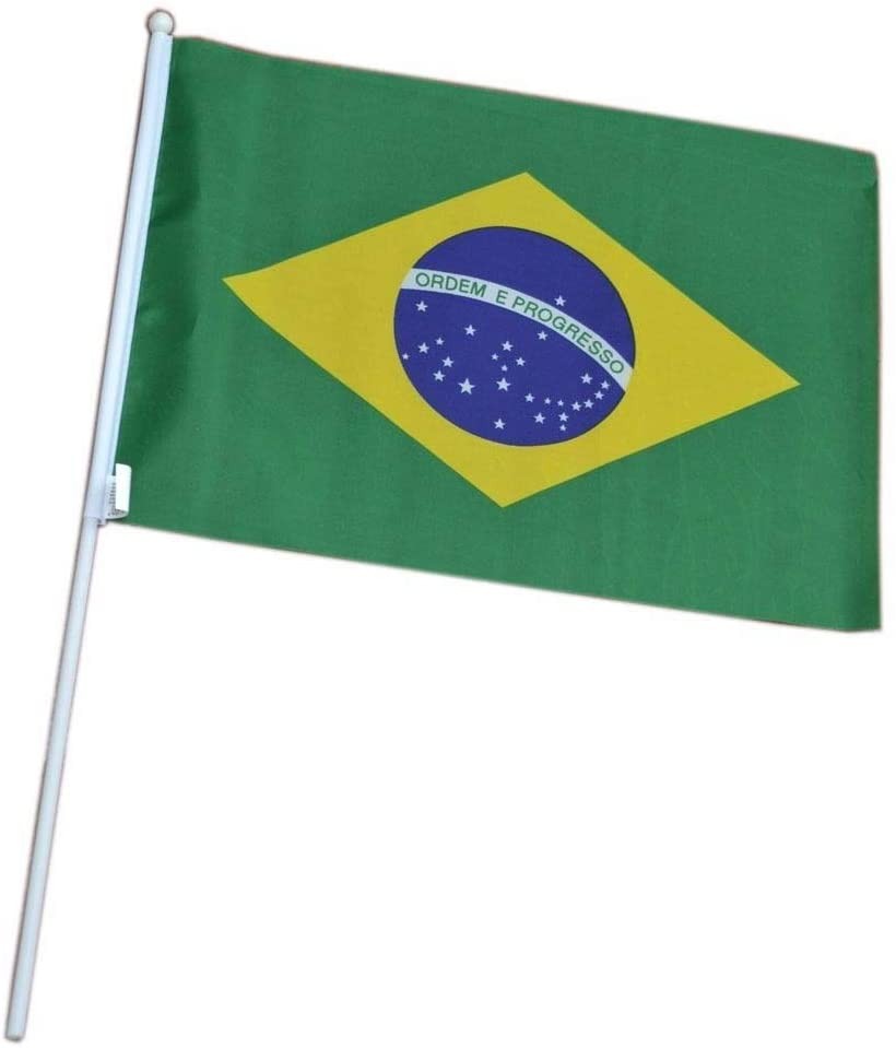 BANDEIRA BRASIL C/HASTE 60X50