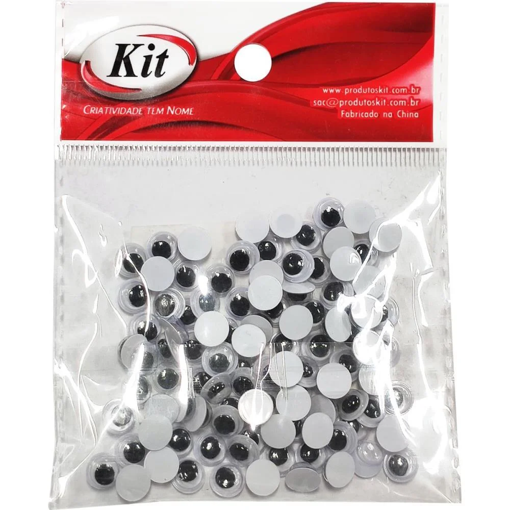 OLHO MOVEL 10MM PRETO C/50 BE10