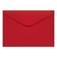 ENVELOPE CARTA 114X162 C/50 VERMELHO 80GR