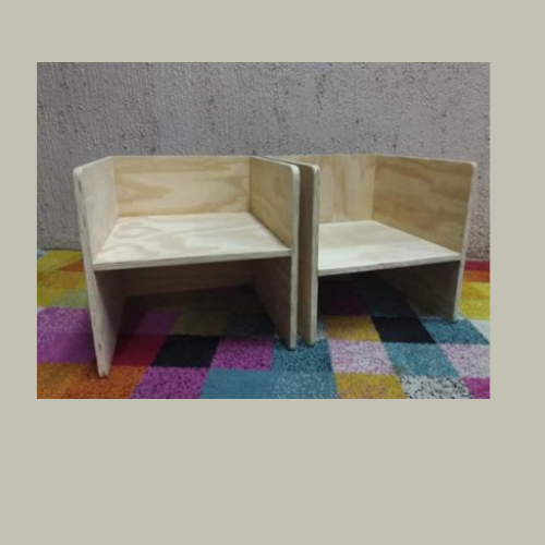 CADEIRA CUBO MAD.PINUS 40X40X40CM