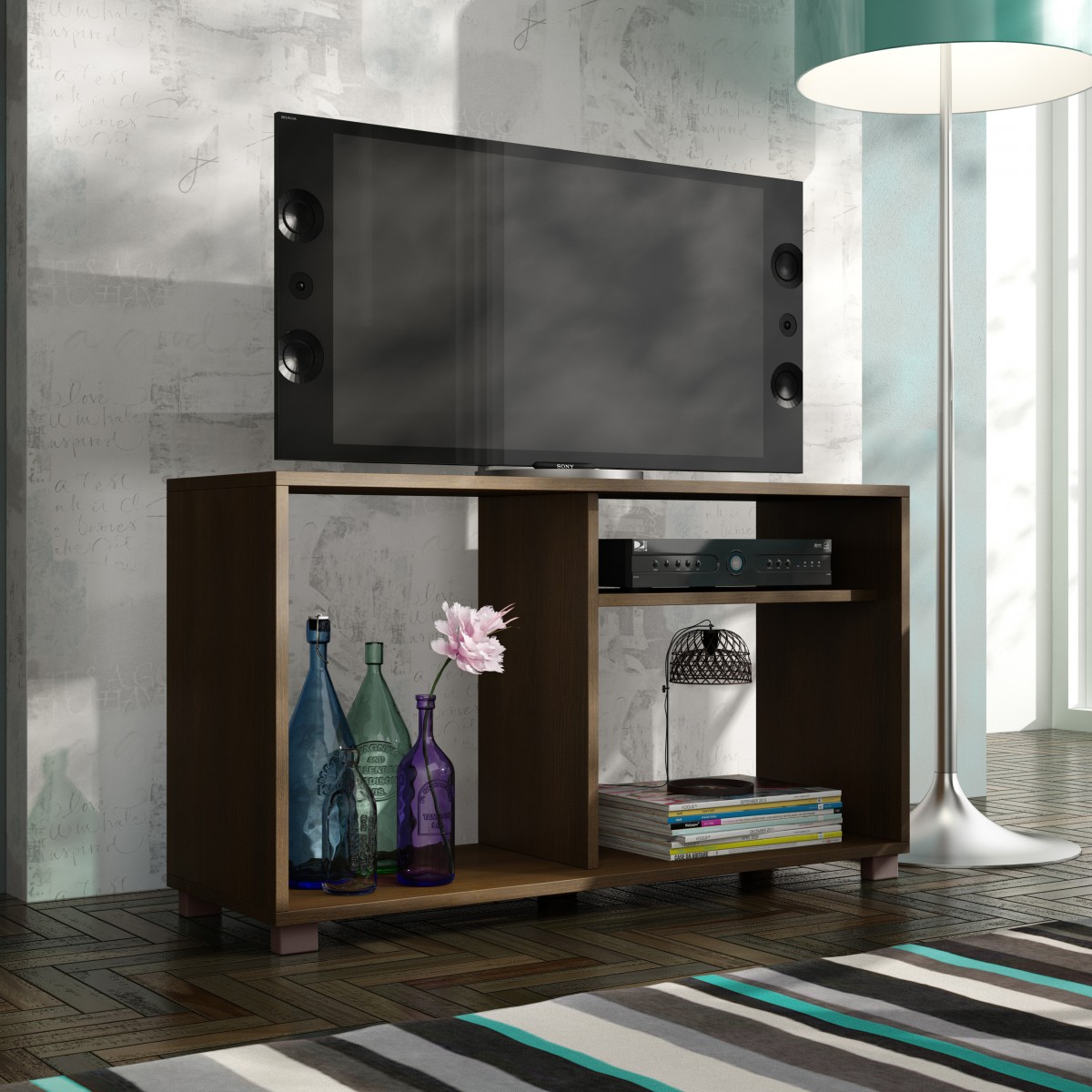 Elare Rack para TV BR24 - BRV Móveis Tabaco BR24 Móveis em 12 vezes sem ...