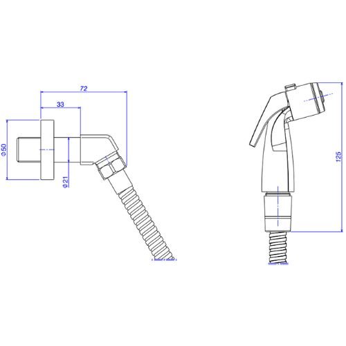 Ducha Manual Sem Registro Universal (Cromado) - Deca