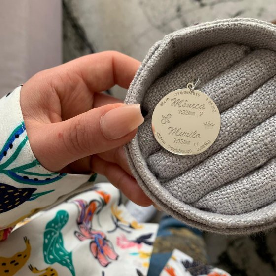 PINGENTE DADOS DE NASCIMENTO FILHOS