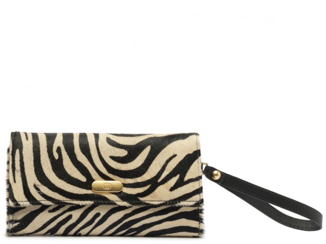 Carteira Arezzo Alça de Mão Animal Print Zebra