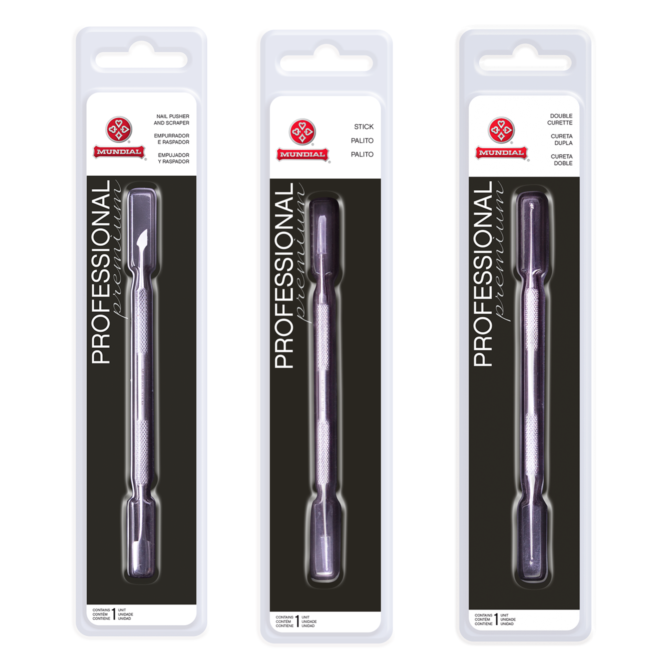 Kit Instrumentos: Espátula e Empurrador 371, Palito 375M e Cureta Dupla 437
