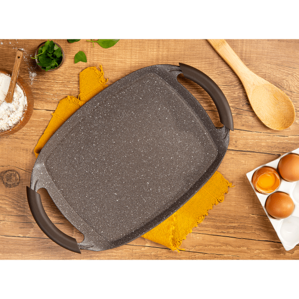 Grill Com Alça Soft Touch Hercules Antiaderente Marrom PA300-G26MA