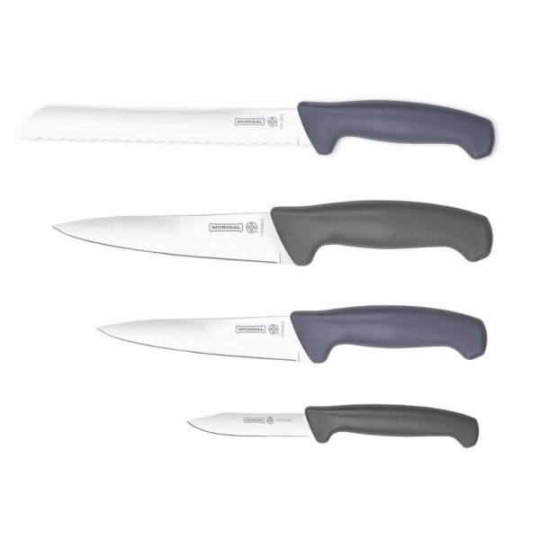 Kit de Facas Element Mundial 4 Peças Cinza