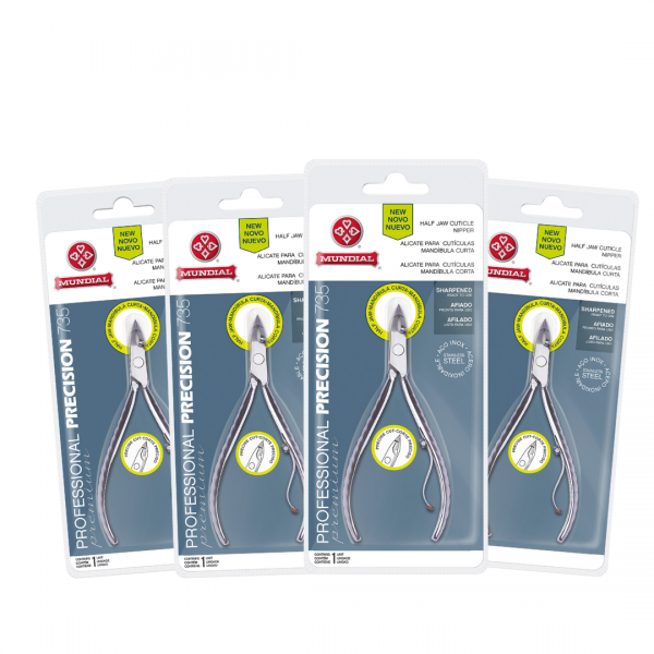 4 Alicate de Cutícula 735-PR Professional Premium Precision Aço Inox ...