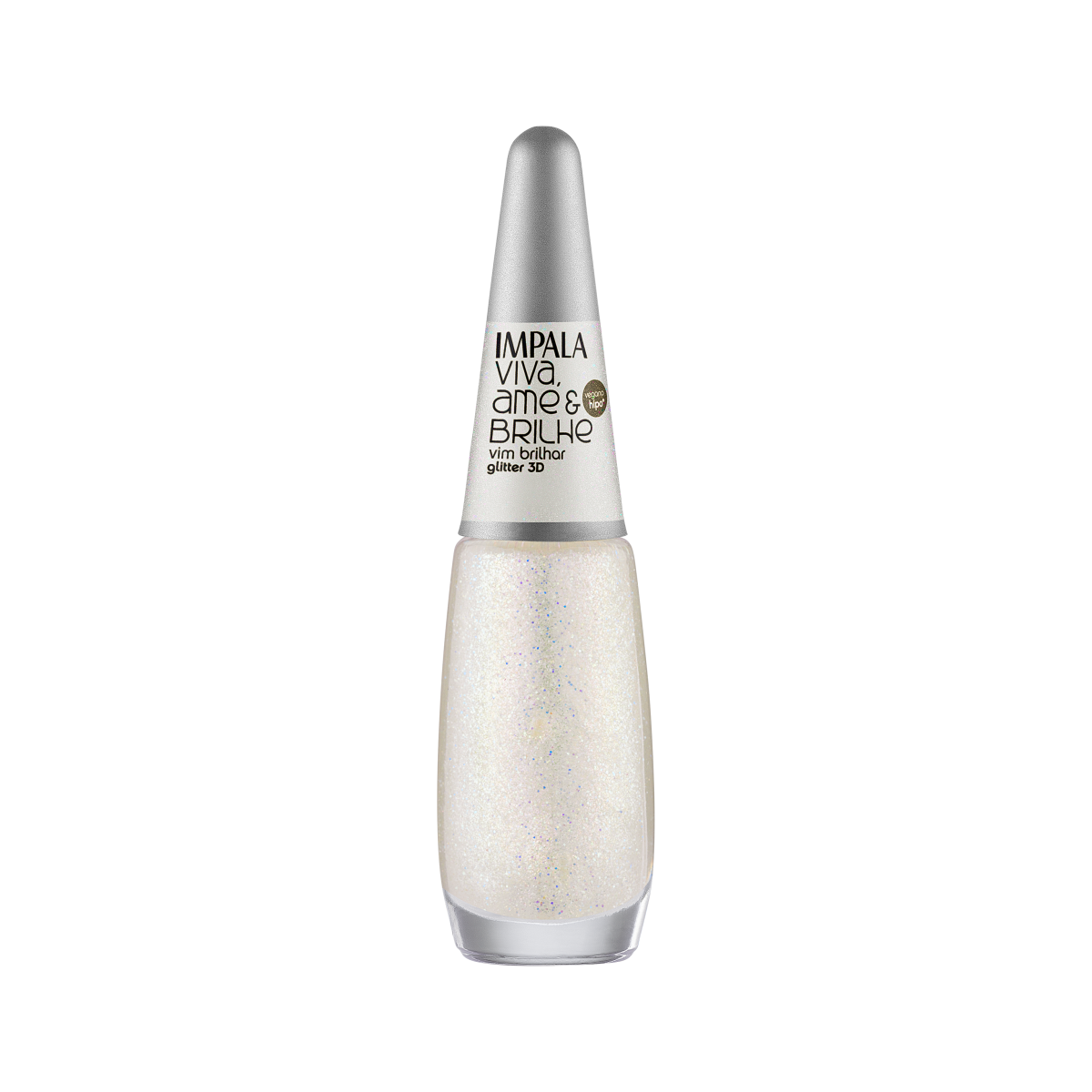 Esmalte Impala Viva, Ame e Brilhe Glitter 3D - Vim Brilhar