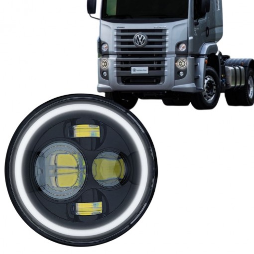 Farol Angel Eyes Defender Led Jeep Troller Fusca KombiASX-4407 GTS ...