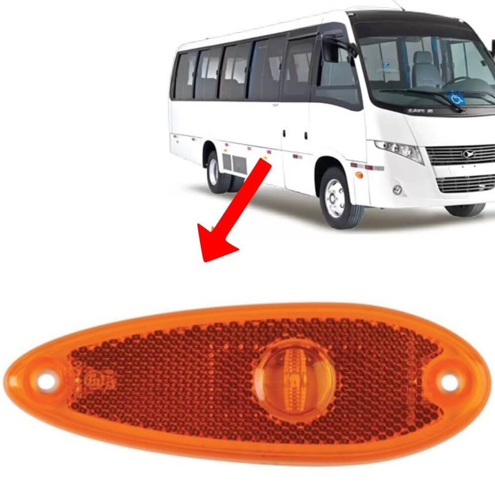 Lanterna Lateral Ônibus Caio, Comil e Neo Bivolt Braslux