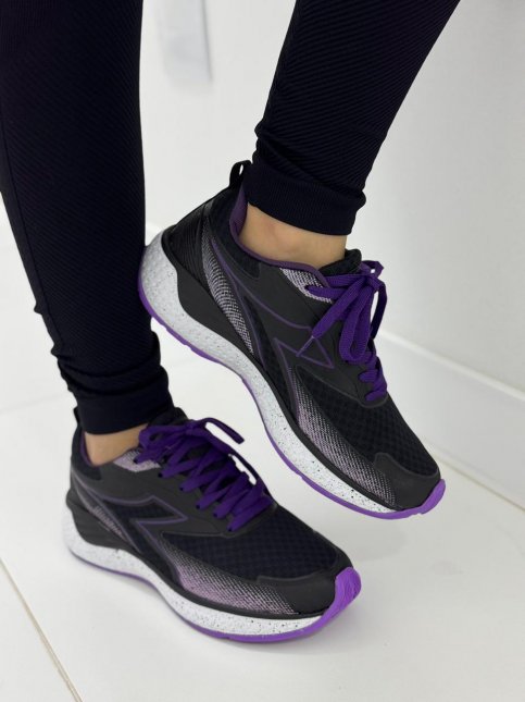 Tênis Diaodra Feminino Giove Preto/Roxo