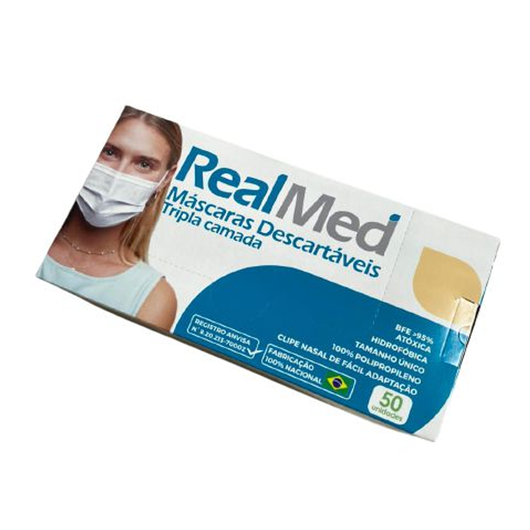 Máscara Tripla Descartável - RealMed