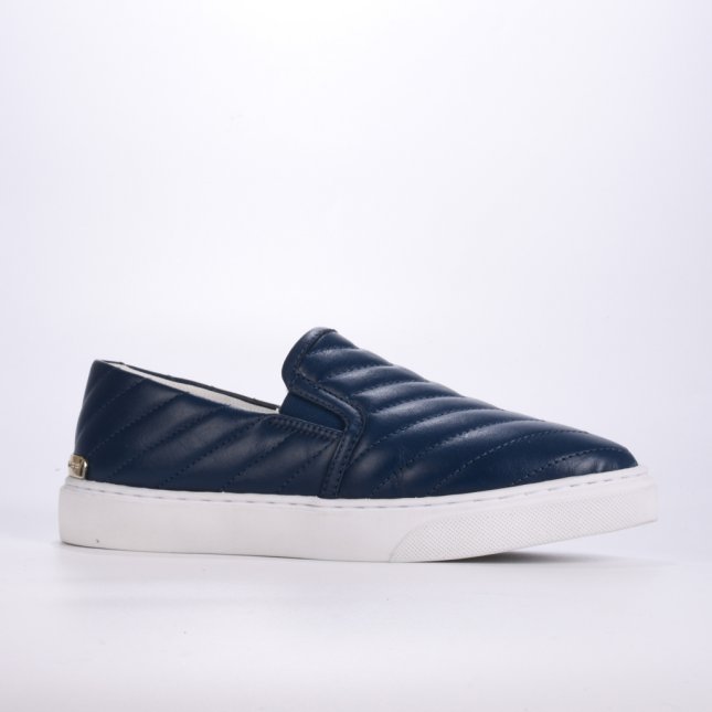 Tênis Slip On Azul Marinho Estelar Matelassê Couro - Jorge Bischoff Sapatos, bolsas e acessórios ...
