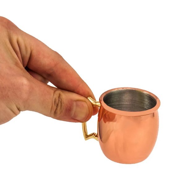 Mini caneca Moscow Mule inox bronze 60ml - Mimo | Juliplast Embalagens
