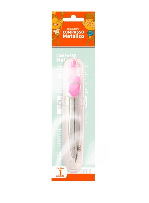 Compasso Escolar Blister Cores UN Sortido - Juliplast