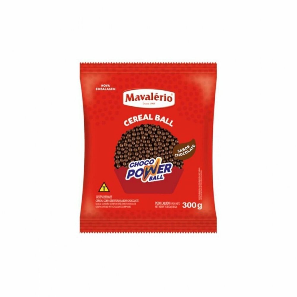 Confeito Cereal Ball 300g Chocolate - Mavalerio