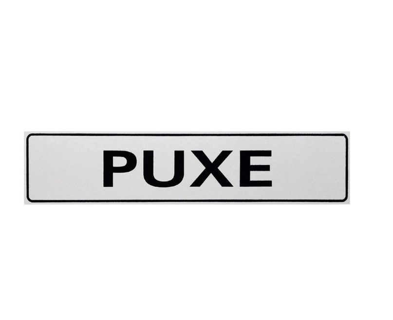 Placa de Sinalização "Puxe" 30x7cm