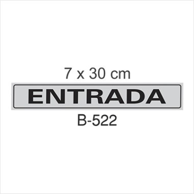Placa de Sinalização "Entrada" 30x7cm