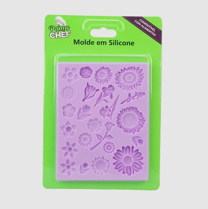 Molde em Silicone para Confeitaria Flores - Prime Chef