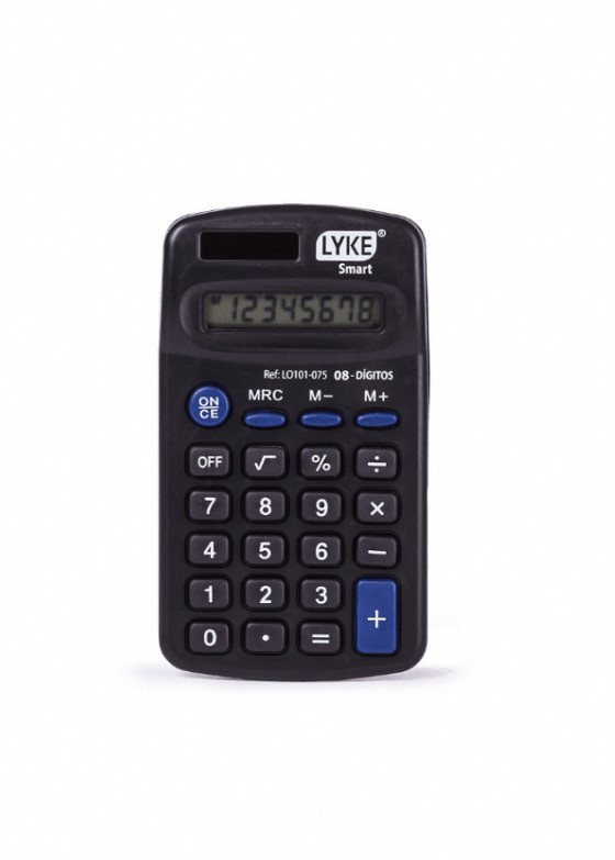 Calculadora Smart LYKE 8 dígitos preta - Juliplast