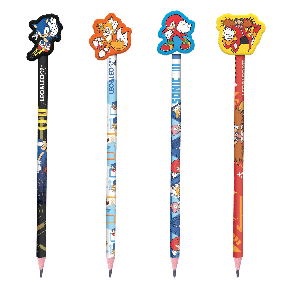 Lápis HB com Borracha na Ponta Sonic - Leo&Leo