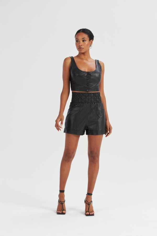 Top de Couro Pelica Helen