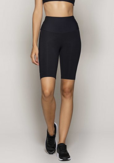 Bermuda Run More Cos Alto - feminino - preto, Run More, Roupas, PRETO