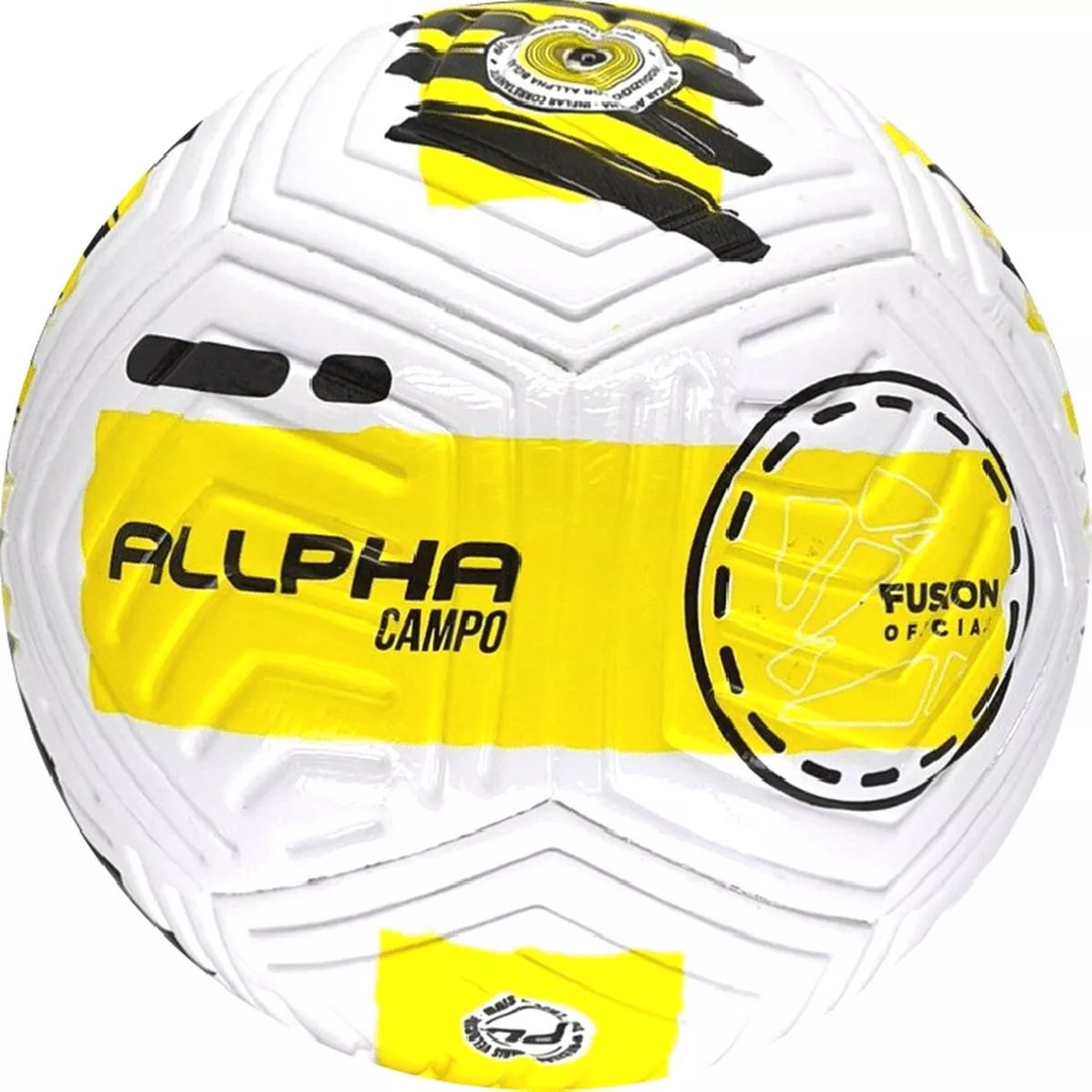 Bola Allpha Oficial Full Style - unissex - branco e amarelo, Allpha ...