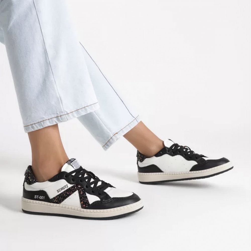 Tênis Schutz St 001 Branco Preto Bege | Reserva Fina