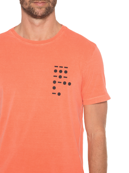 T-Shirt Masculina Osklen Stone Morse Code - 65123