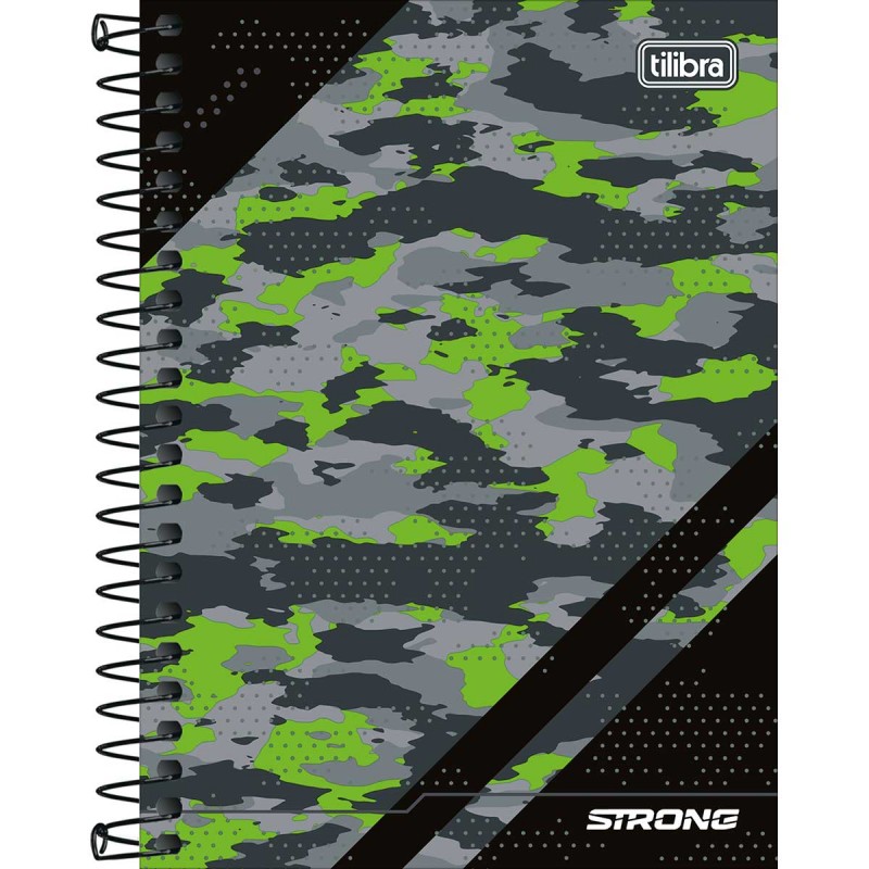 Caderneta Espiral Capa Dura 1/8 Strong 80 Folhas - Sortido