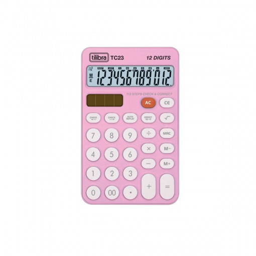 Calculadora de Mesa TC23 Rosa Claro