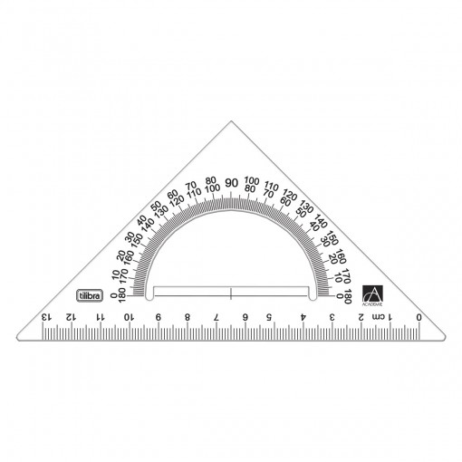 Esquadro Escolar N.16 45 Graus Académie