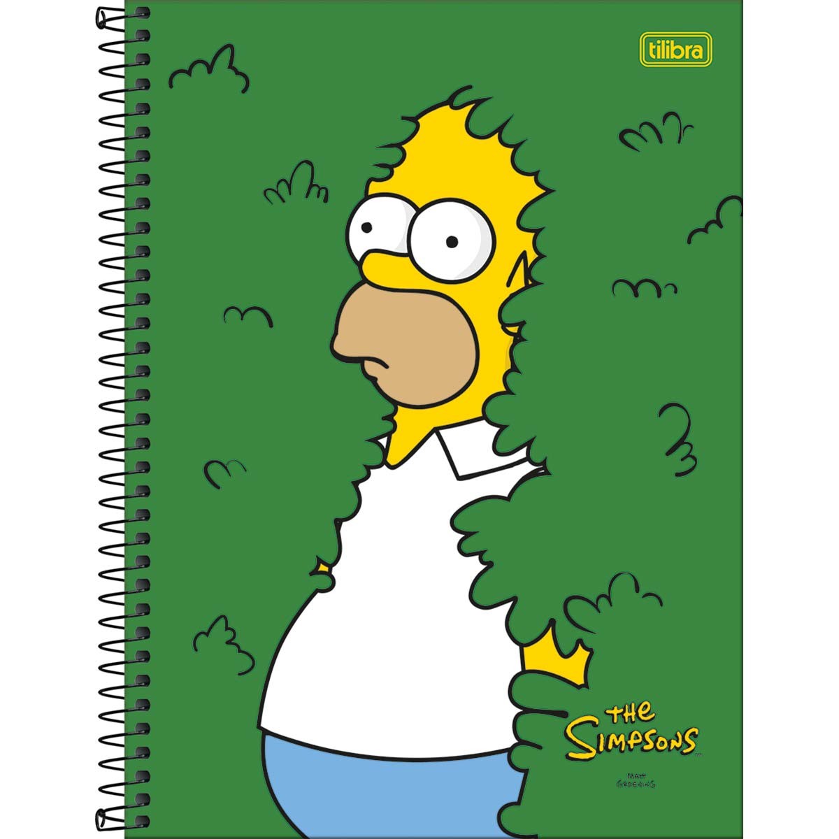Caderno Espiral Capa Dura Universitário 10 Matérias Simpsons 160 Folhas ...