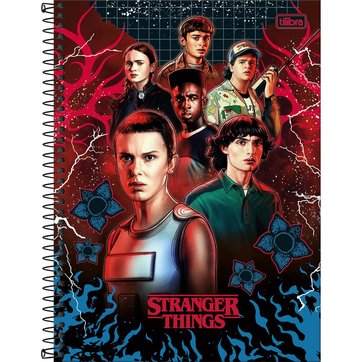 Caderno Espiral Capa Dura Universitário 10 Matérias Stranger Things 160 ...