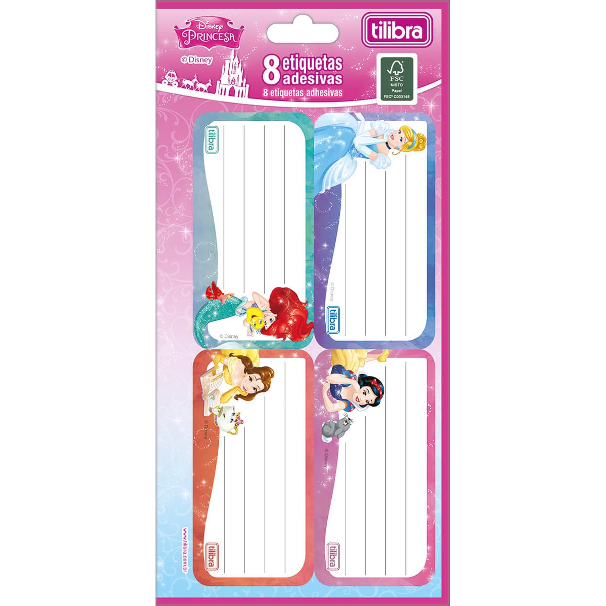 Etiqueta Escolar Adesiva Princesas
