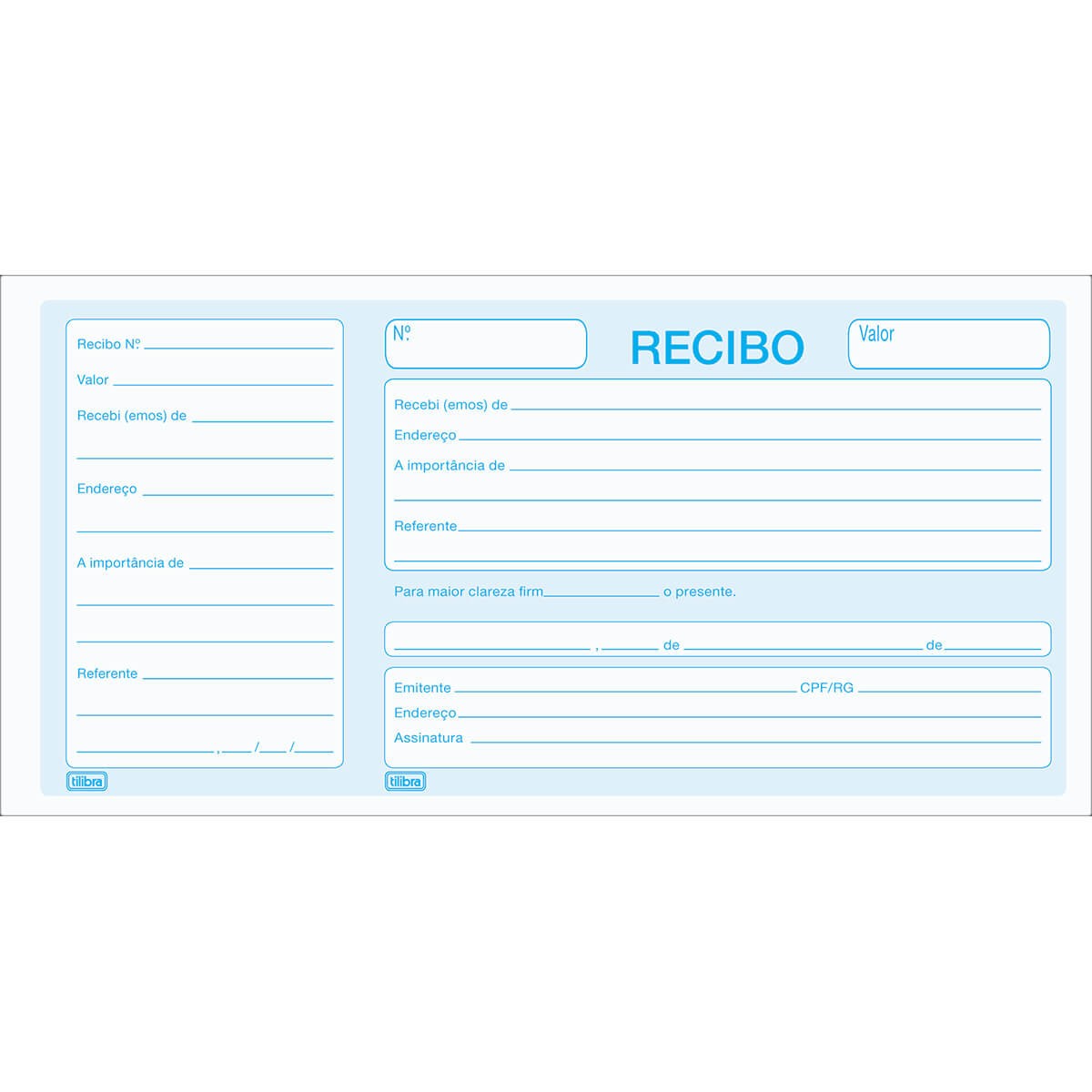 Recibo Comercial Com Canhoto - 100 Folhas