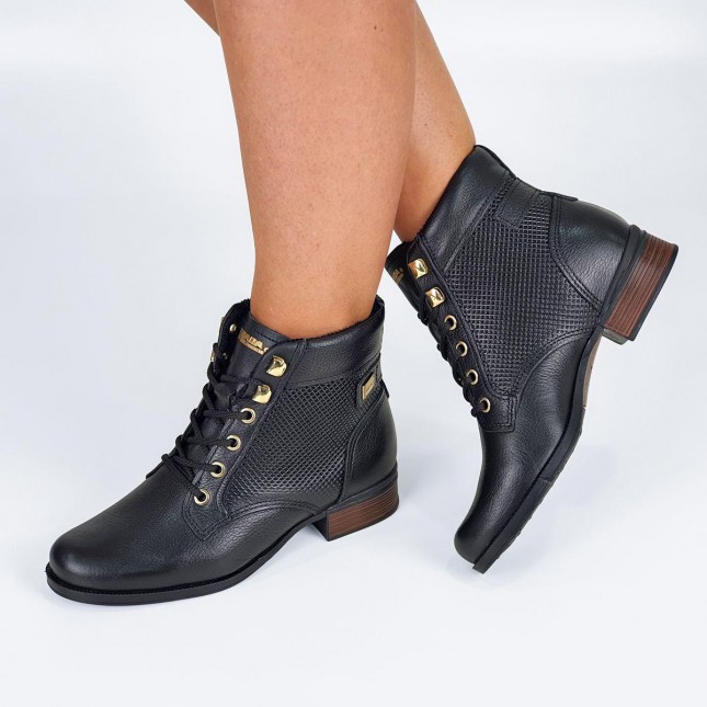 Bota Pegada Feminina Coturno de Couro 282011 | Margil Calçados