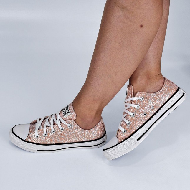 Tênis Converse All Star CT28830002 Craquelado Holográfico Nude