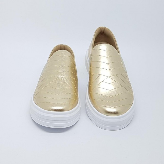 Tenis Usaflex Ae4802 DOURADO | Margil Calçados