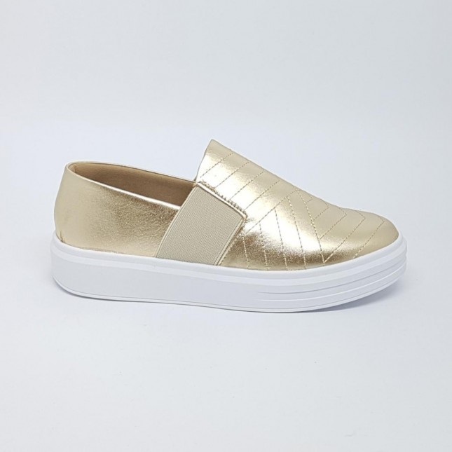 Tenis Usaflex Ae4802 DOURADO | Margil Calçados